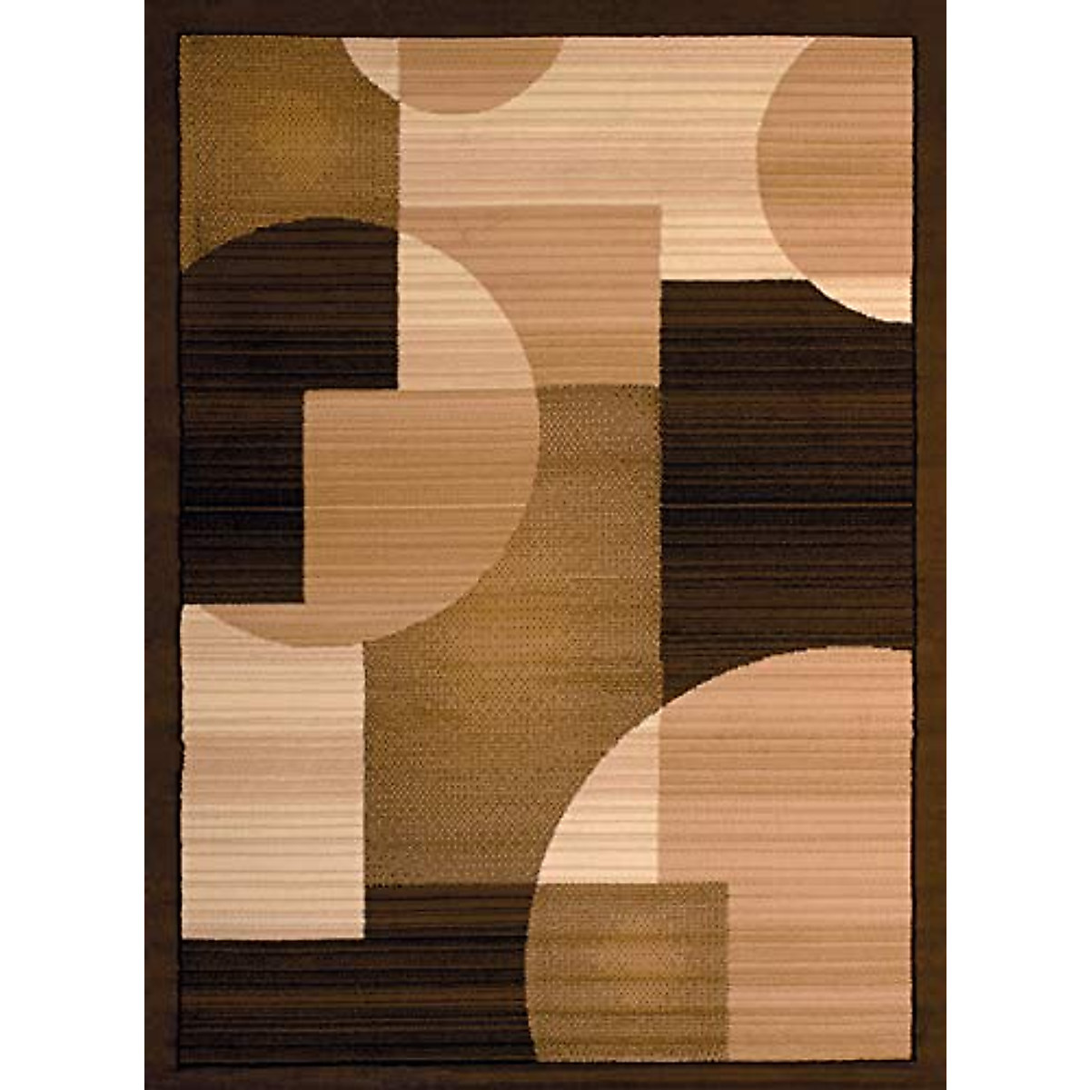 United Weavers Dallas Zoom Area Rug – Brown, 5x8, Contemporary Indoor Rug with Jute Backing, Geometric Pattern