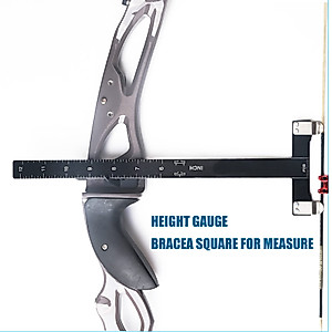 Archery Nocking Points Pliers Strings Knock Set T Shape Bow Square Ruler Nocking Buckle Pliers Recurve Bow Turning Kit Archery for Recurve Bow Takedown Bow(Black)