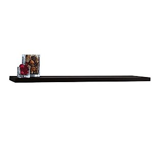 InPlace Shelving 9084676 Slimline Floating Wall Shelf, 60 in W x 7.75 in D x 1.25 in H, Black