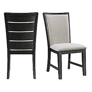 Picket House Jasper Dining Slat Back Side Chair Set in Black