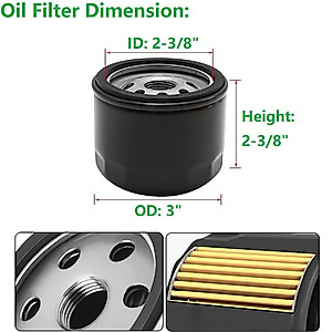 Annolai 499486 499486S Air Filter LA135 Tune Up Maintenance Service Kit for John Deer-e LA120 LA130 LA140 LA150 L120 LA145 D130 D140 GY20575 GY21056 BS 695667 698754 V-Twin 18-26 HP Mower