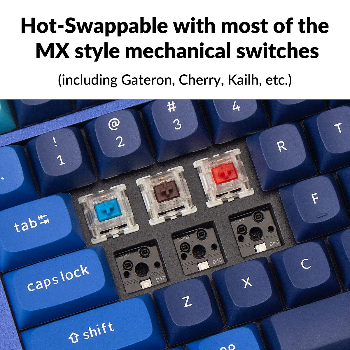 Keychron Q5 RGB QMK/VIA Programmable Macro Wired Custom Mechanical Keyboard with Hot-Swappable Gateron G Pro Brown Switch, 96% Layout Full Aluminum Double Gasket for Mac Windows Linux(Blue)