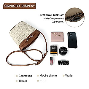 Gladdon Straw Purses for Women Mini Straw Summer Beach Shoulder Bags for Women Crossbody Wicker Woven Purse Small Clutch Rattan Bag