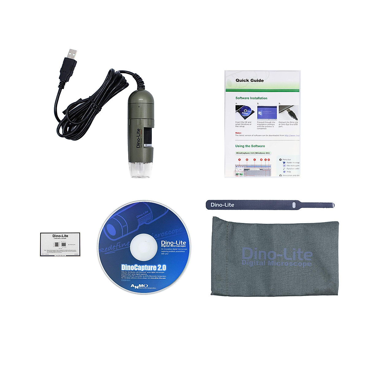 Dino-Lite USB Digital Microscope AM4111T - 1.3MP, 10x - 50x, 220x Optical Magnification, Microtouch