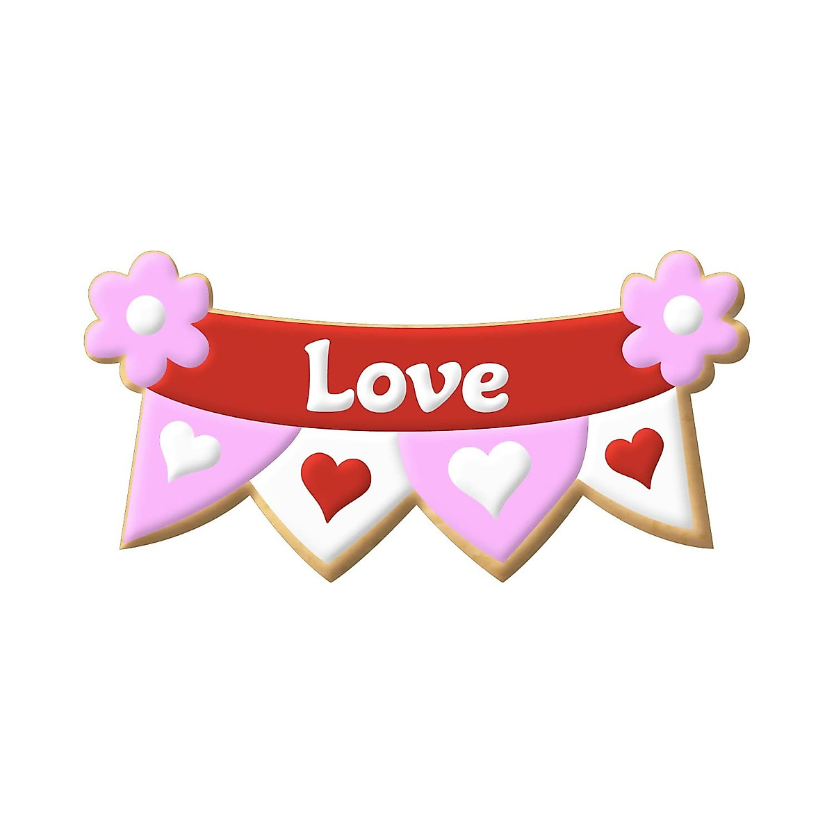 Foose Cookie Cutters Four Flag Banner 4 in Cookie Cutter Baby, Wedding,Made in USA