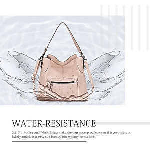 Purses for Women Shoulder Handbag Large Hobo Bags, Beige