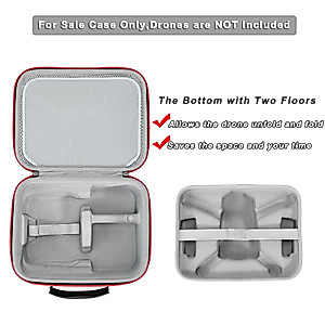 RLSOCO Carrying Case for DJI Mini 3 Pro - Fits Full Set of Accessories: DJI RC Controller or Stock Controller, Propellers, Batteries, Cables(Allows Arms Unfold and Fold)