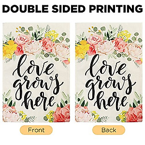 LotFancy Garden Flags, Summer Spring Yard Flags for Outside, 6 Pack of Set, 12x18 Inch Double Sided Burlap Farmhouse Flags, Seasonal Small Decorative Flags