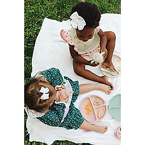 Hippypotamus Silicone Baby Bibs - Soft Waterproof Bibs for Babies & Toddlers - Set of 2 (Rainbows)