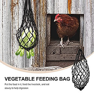Mipcase Goat Feeder Hay Net for Horses Holes, Nylon Mesh Rope Hanging Feeder Livestock Feeding Mesh Bag for Goat Horses Alpacas Trailer Stall Simulates Grazing Reduce Waste Hay Feeder