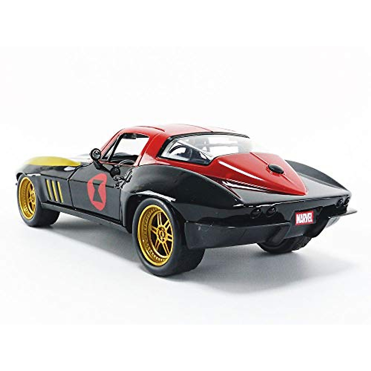 Jada 1:24 Diecast 1966 Chevy Corvette Stingray with Black Widow Figure