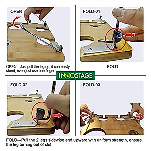 40L Cooler Bag, Large Insulated Tote Wine Carrier Bag for Picnic Lunch with Portable Bamboo Wine Snack Table - Best Gift for Father Mother Day