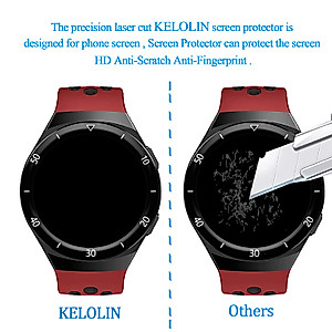 KELOLIN Screen Protector for HUAWEI Watch GT 2e, Easy to Install [3 Pack] 3D Curved Edge Anti-Scratch Anti-Fingerprint HD Ultra Shatterproof Flexible Protector Compatible with HUAWEI Watch GT 2e