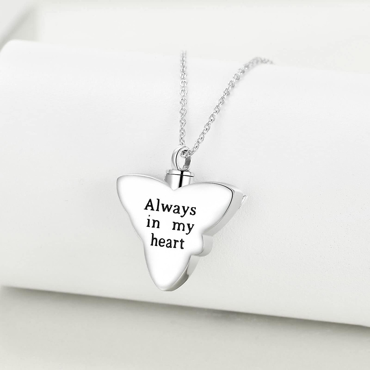 POPLYKE Urn Necklace for Ashes Sterling Silver Celtic Cat Urn Keepsake Necklace Cremation Jewelry for Women (cat urn necklace)