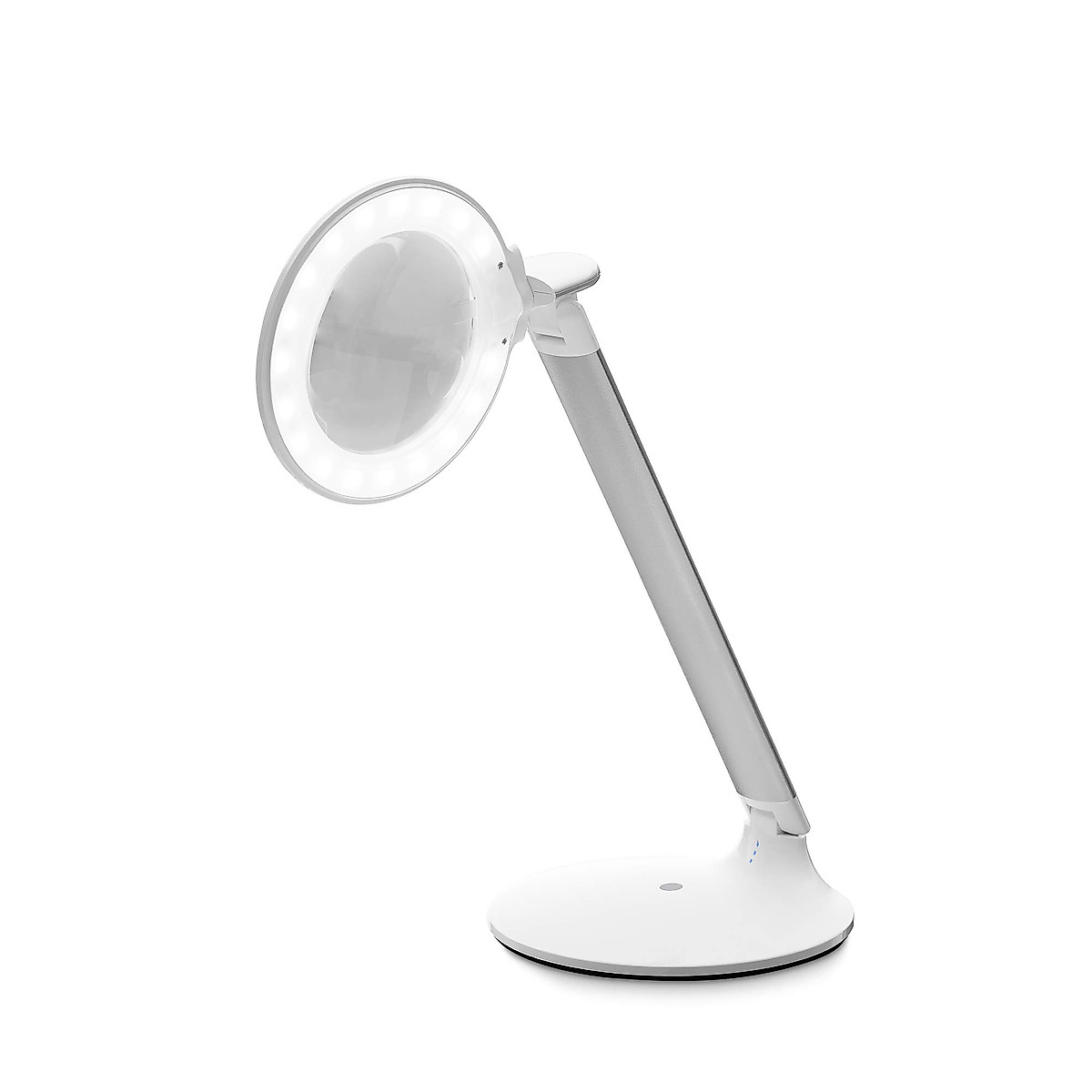 Daylight Company Halo Go Magnifier Lamp, Rechargeable USB, Portable, Lightweight, Desk Lamp Reading, Hobbies, Sewing, Crafts, Nail Salon, Handcrafts and More, Colour Temperature: 6,000 K, White