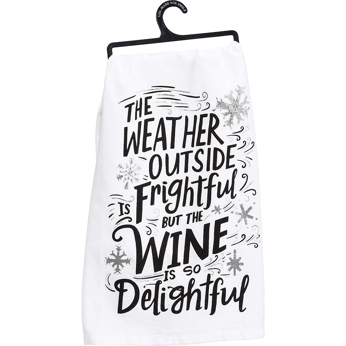 White Christmas But I'll Drink The Red, Wine Is So Delightful 2 Piece Bar Towel Bundle