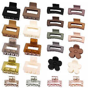 Small Claw Hair Clips for Thin Hair - 22 Pcs Medium Mini Hair Clips for Shot Hair Tiny Clip Accessories for Women Girls