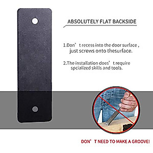 Aiwaiufu 6 inch Sliding Barn Door Handle Flush Pull Rectangle Recessed Free of Sharp Angle Heavy Duty Pull Handle for Sliding Barn Door, Cabinets Closet, Drawers, Matte Black