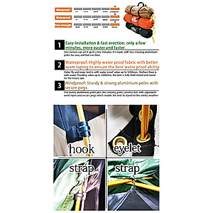 camppal Professional 1-2 Person 4 Season Expand Luggage Storage Space Mountain Tent, Lightweight Backpacking Tents, Durable Waterproof Windproof Hunting Hiking Camping Tent (Green)