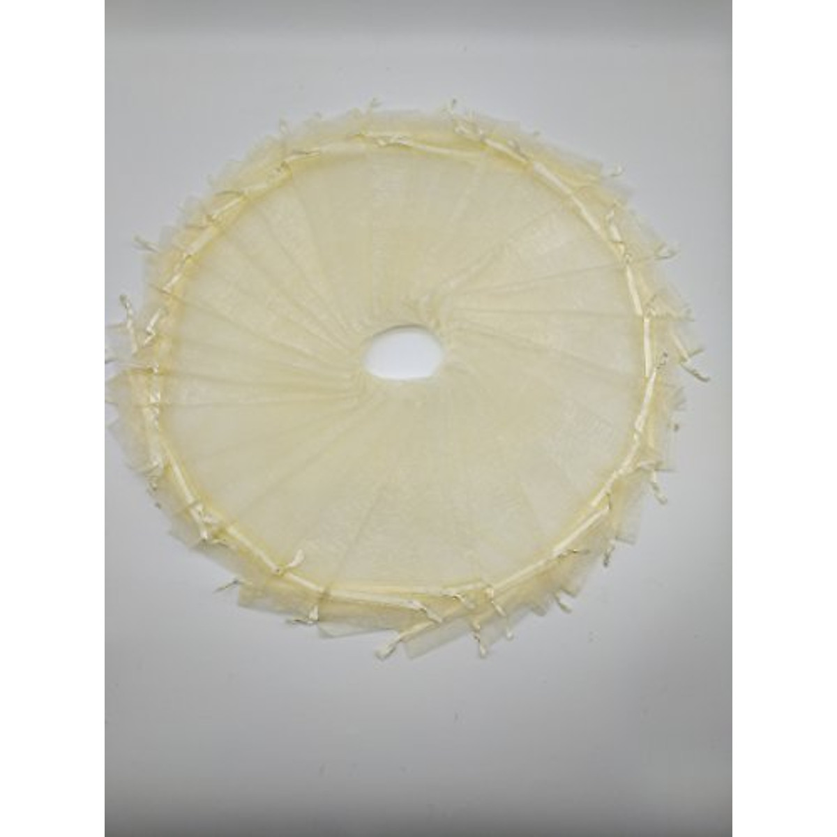 Ankirol 100pcs Sheer Organza Favor Bags 5x7'' for Wedding Bags Samples Display Drawstring Pouches (Champagne)