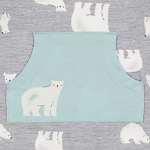 Gerber Baby Boys' 2-Pack Long Sleeve Jumpsuit, Blue Polar Bear, 3-6 Months