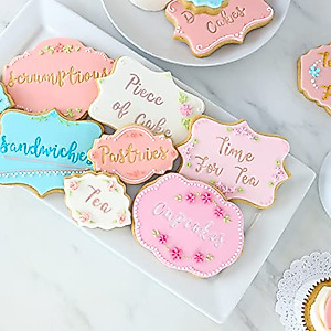 PME Fun Fonts Cupcake & Cookie Stamping Set of 66, blue, standard