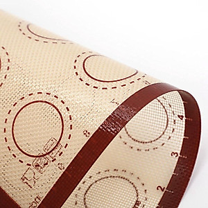 Oven Pad Pizza Non-Stick Rolling Dough Mat Silicone Kitchen Bakeware Baking Liner Oven Sheet Non-stick Baking Supplies(22.8cm)