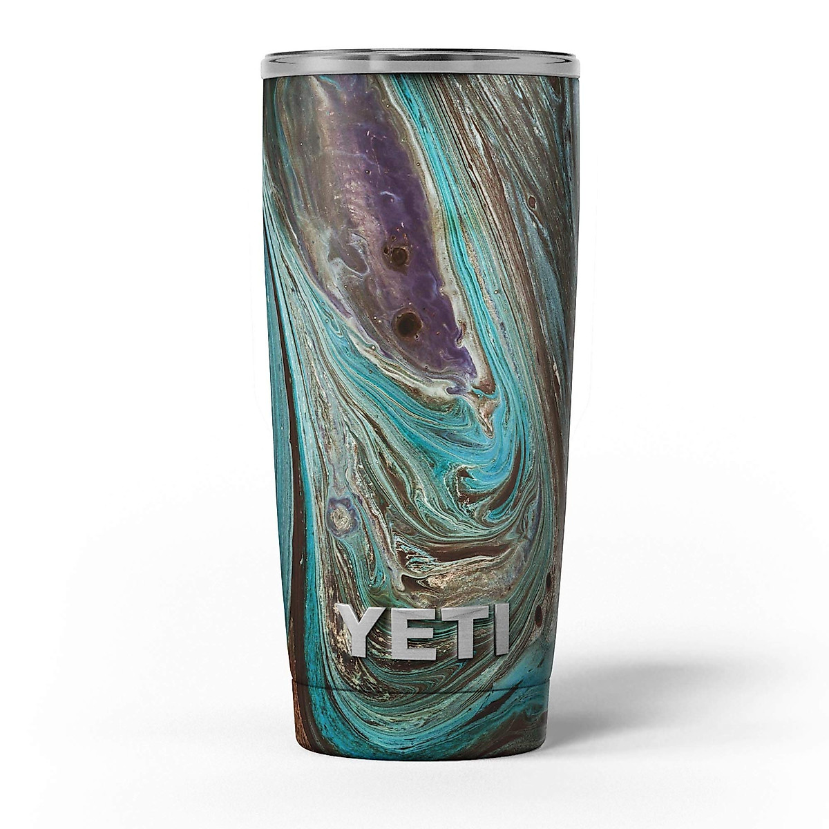 Design Skinz Swirling Dark Acrylic Marble - Skin Decal Vinyl Wrap Kit Compatible with The Yeti Rambler Cooler Tumbler Cups