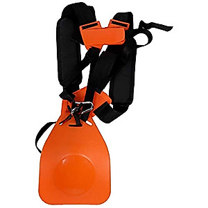 Jacksking Strimmer Strap, Adjustable Double Shoulder Harness Strap String Trimmer Shoulder Belt Part for Garden Lawn Mower Strimmer Brush Cutter