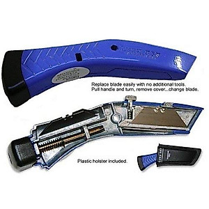 Lutz 35699#357 Blue Quick Change Heavy Duty Utility Knife and Plastic Holster (357-BL)