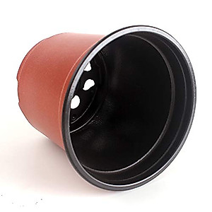 HAZOULEN 4" Plastic Plants Pots for Starting Seeds Seedlings, 50 Pack