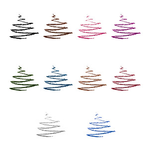 Boobeen 10 Packs Eyeliner Pencil Set, Waterproof Glitter Eye Shadow & Lip Liner, Soft Colorful Gel Formula, Creates Bold and Defined Lines