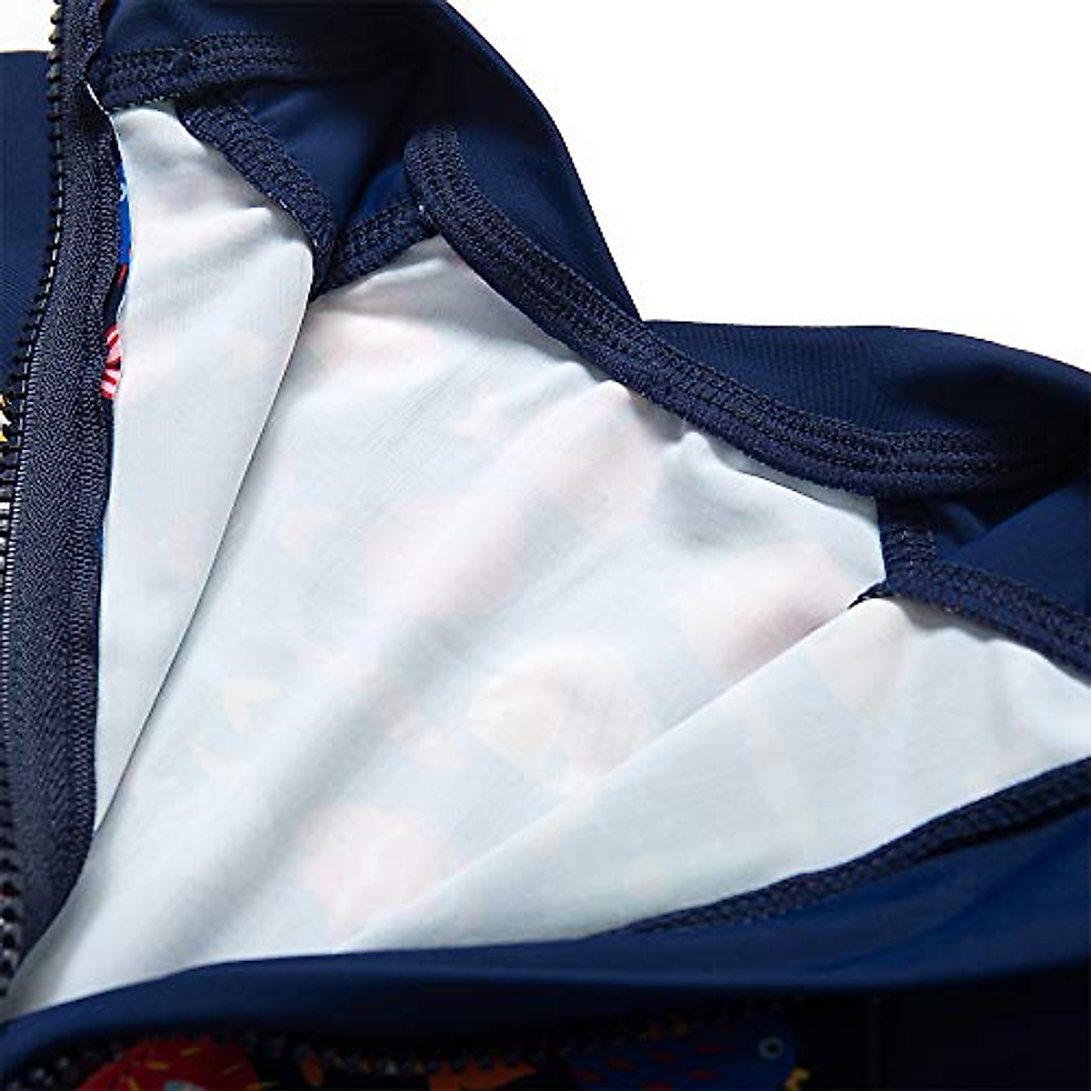 upandfast Baby Boy Swimsuit One-Piece Rash Guard Infant Sun Protection Swimwear (6-9 Months, Colorful Fish)