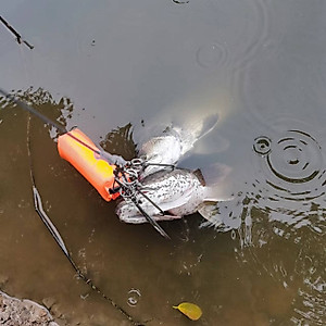 Fish Stringer Clip,Fishing Stringer Clip Fish Lock Stainless Steel Wire Rope Lanyard Live Fish Lock with Float,5/10 Metal Snaps (10 Clips)