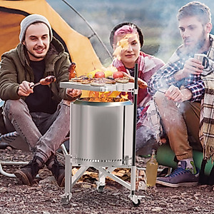 Universal Firepit Stand for 15" 17" 19.5" 22" 25" 27" FirePit, Stainless Steel Camping Fire Pit Stand for Solo Stove Ranger, Bonfire, Yukon, Outdoor Fireplace Accessory for Solo Stove & Other Fire Pit