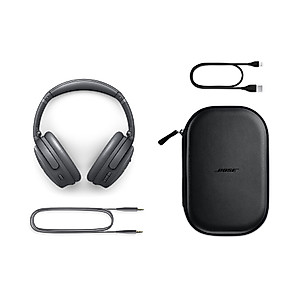 Bose QuietComfort 45 Wireless Bluetooth Noise Cancelling Headphones, Over-Ear Headphones with Microphone, Personalized Noise Cancellation and Sound, Eclipse Grey, Limited Edition