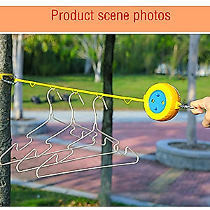 YRLPHRD Retractable Clothesline Outdoor Adjustable 26ft Portable Laundry Drying Rope Short Cord Retracting Clothes Line for Hotel Travel Camping Indoor Backyard, 3.5 In long and 1.5 In thick, YELLOW