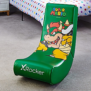 X Rocker Officially Licensed Nintendo Super Mario Bros Video Rocker - JOY Collection (Green, Bowser)