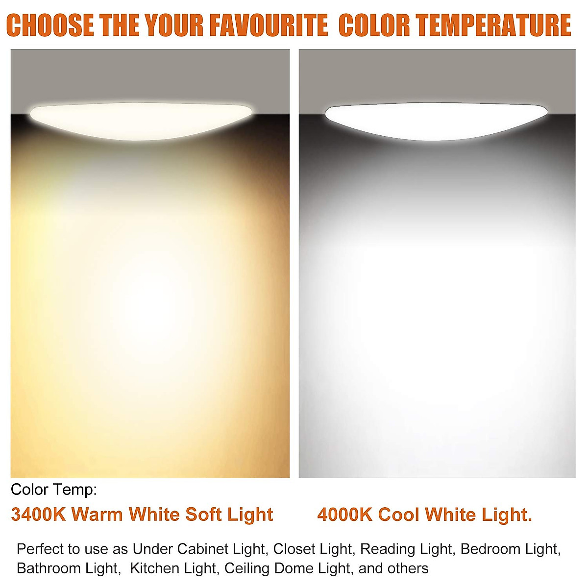 Facon 4.5Inch LED RV Puck Light Full Aluminum Recessed Mount Down Light 12V Interior Light for RV Motor-Homes Camper Caravan Trailer Boat (4000K Cool White, Pack of 6)