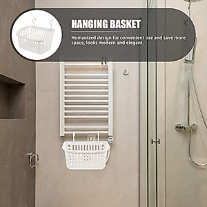 Zerodeko 3Pcs Plastic Hanging Shower Baskets, Waterproof Shower Caddy with Hooks, Storage Hanger Baskets Bathroom Sundries Holders Kitchen Cabinet Organizer Basket