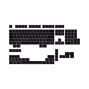 Ranked Blank Premium Keycap Set | 1.4 mm Thick PBT | Cherry Profile for Mechanical Keyboard (Black, 139 Keys)