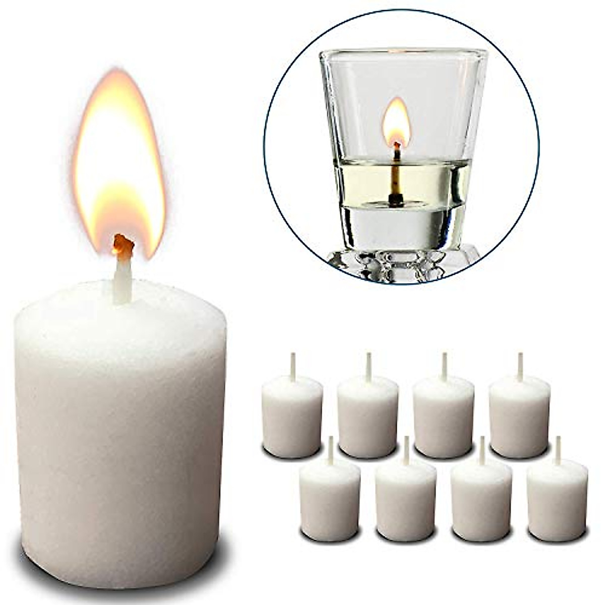 Ohr 4 Hour Neironim Candles - Shabbat and Small Votive Wax Candle - 72 Count