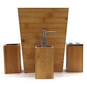 Redmon since 1883 Bamboo 4 PC Bathroom Accessory Set
