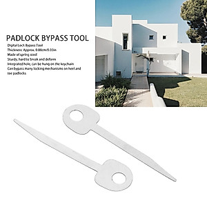 2PCS Combo Lock Bypass Tool Mini Shim Combination Tools 0.03in Thick Spring Steel Anti Deformation Digital Padlock Bypass Tools