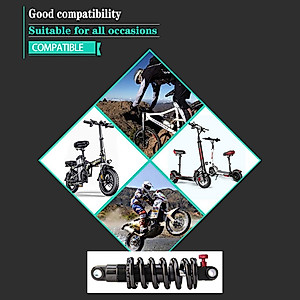 LvTu 2000 Lbs Mountain Bike Shock Absorber 150mm/ 165mm/ 190mm Adjustable Damping XC Soft Tail Suspension Spring (Color : 2000 Lbs, Size : 165mm)