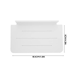 Cabilock Plastic Wall Rack Wall-Mounted Corner Wall Shelf Storage Rack Bathroom Wall Organizer Toilet Hanging Small Shelf for Wall Shelf Rattan Wall Shelf White Floating Shelves