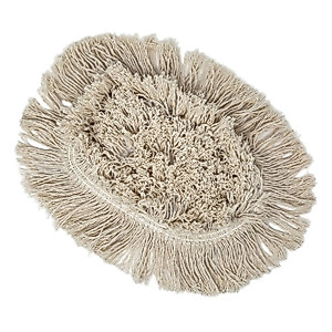 Turkey Creek Essentials 10 Inch x 6.5 Inch Wedge Dust Mop Refill for Industrial, Home & Commercial Use, Washable Natural Cotton for Standard 8" Frame