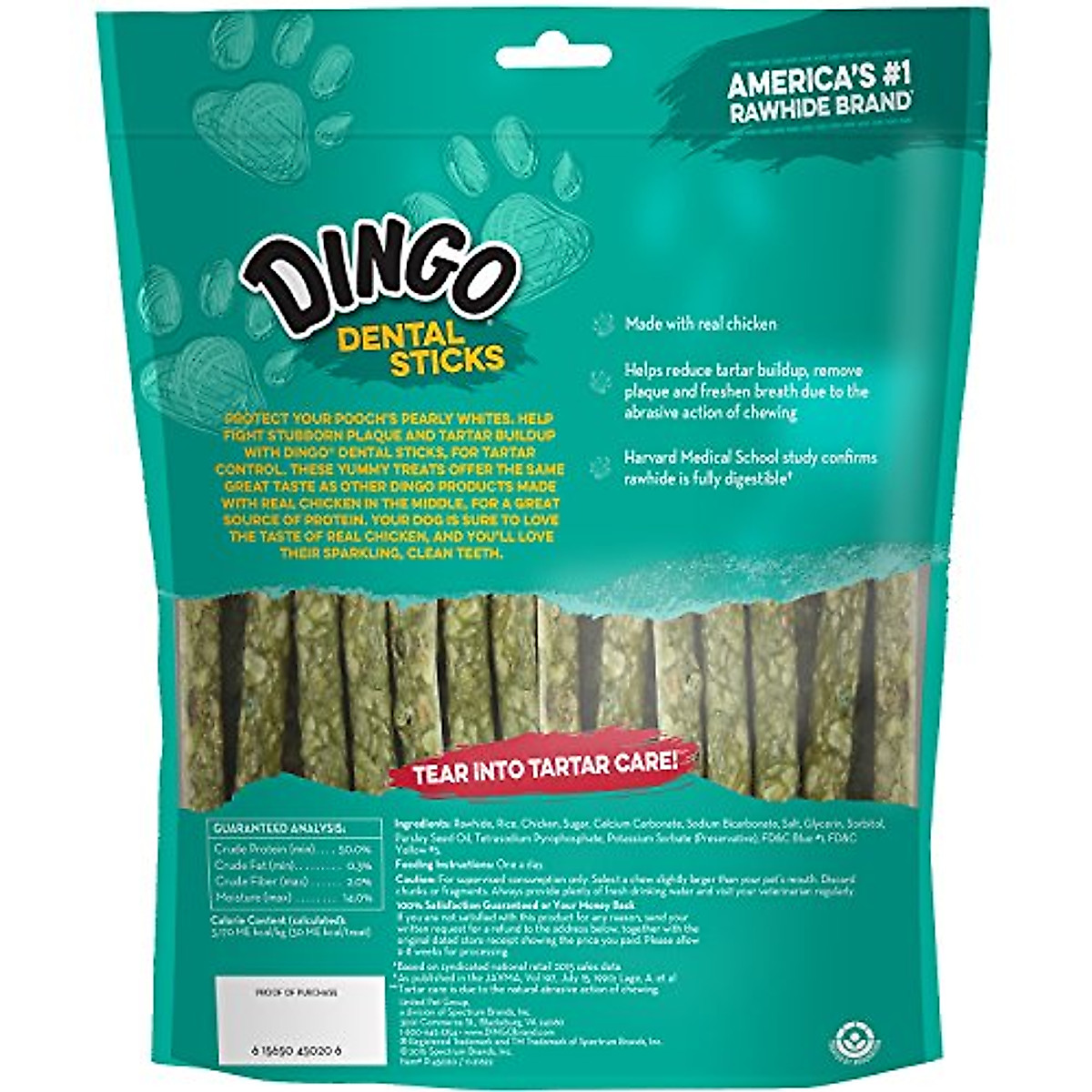 Dingo Tartar And Breath Dental Sticks For All Dogs, 48-Count