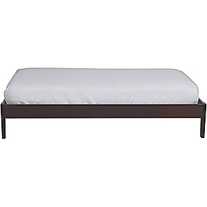 BOWERY HILL Contemporary California King Solid Wood Platform Bed in Chocolate