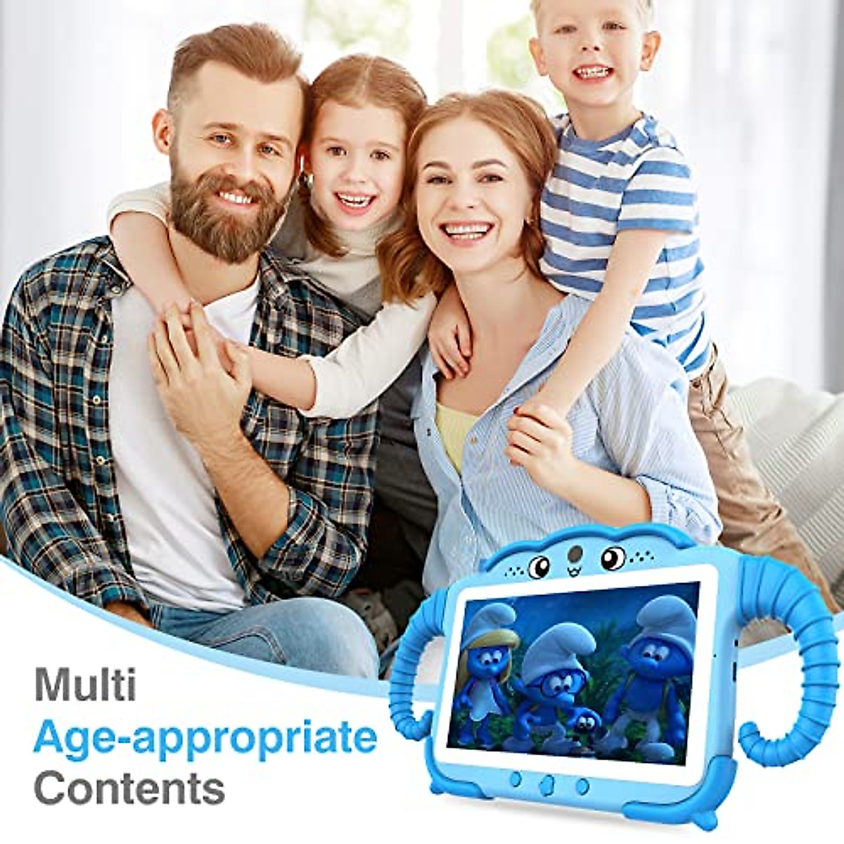 Tablet for Kids 7 Kids Tablet for Toddlers Tablet, 64GB Children Tablet, Kids Edition Tablet for Toddler Learning Tablet for Boys Girls with WIFI, Dual Camera, Touch Screen, Parental Control, Netflix